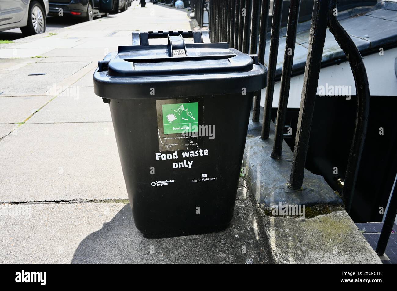 Food Waste Bin, Pimlico, London, UK Stock Photo - Alamy