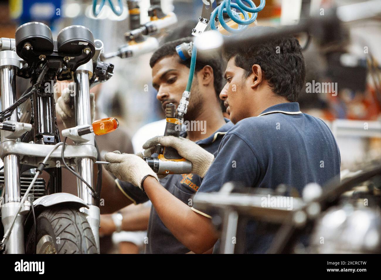 Reportage shot at the Royal Enfield Motorcycle Factory in Chennai ...