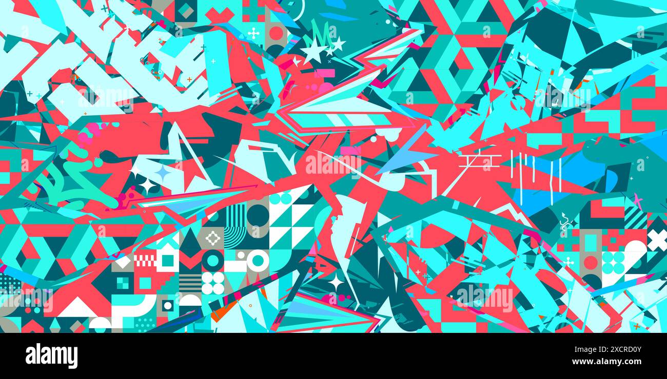 Modern Abstract Urban Street Art Graffiti Style Vector Collage ...
