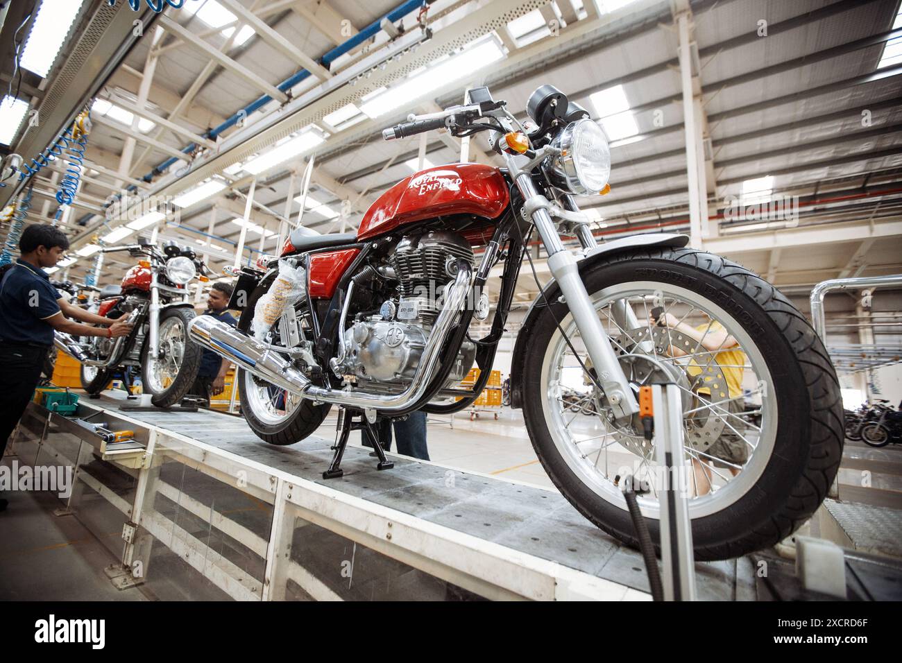 Reportage shot at the Royal Enfield Motorcycle Factory in Chennai ...