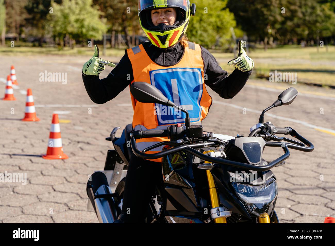 Motorbike driving school hi-res stock photography and images - Alamy