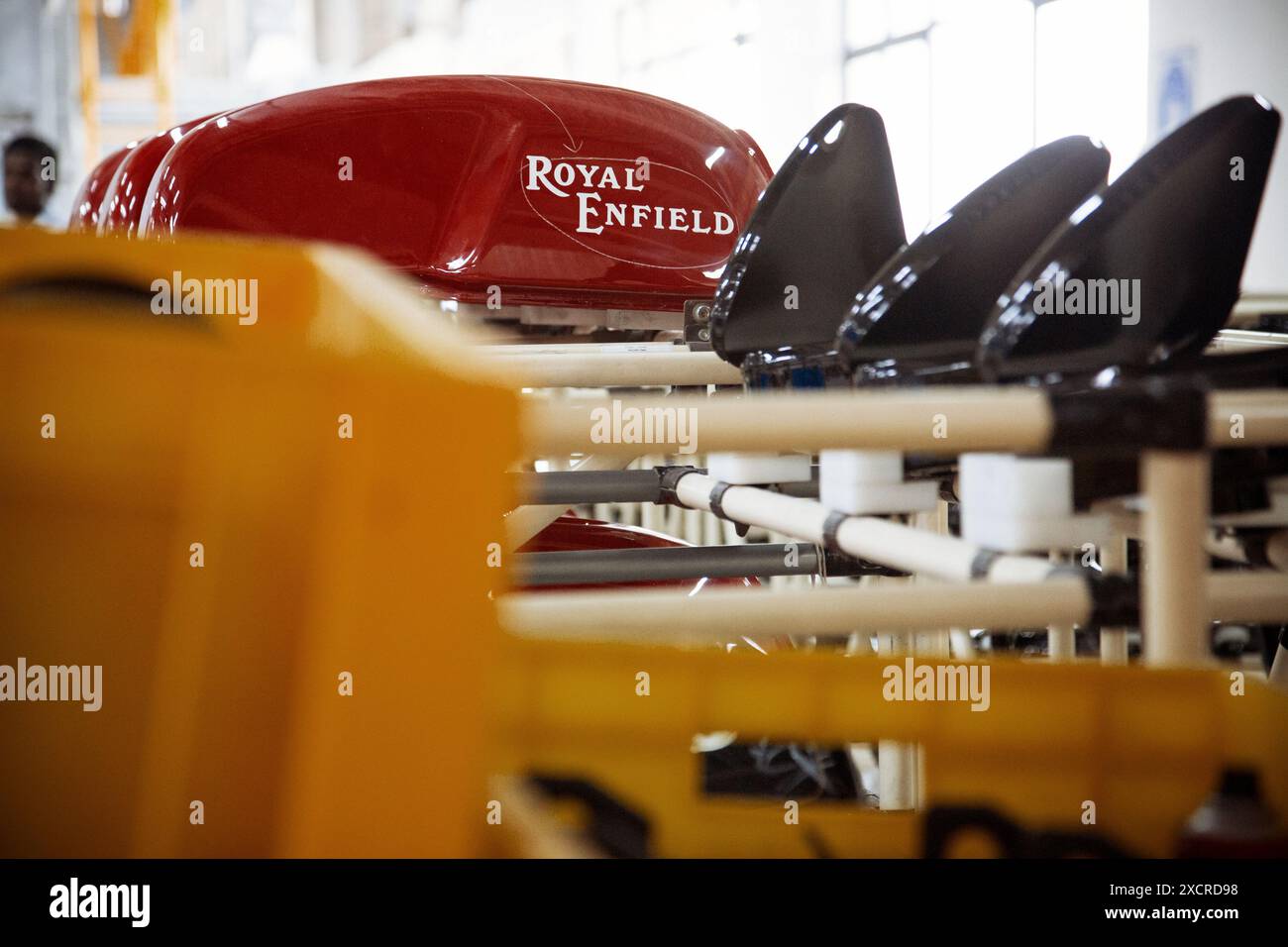 Reportage shot at the Royal Enfield Motorcycle Factory in Chennai ...