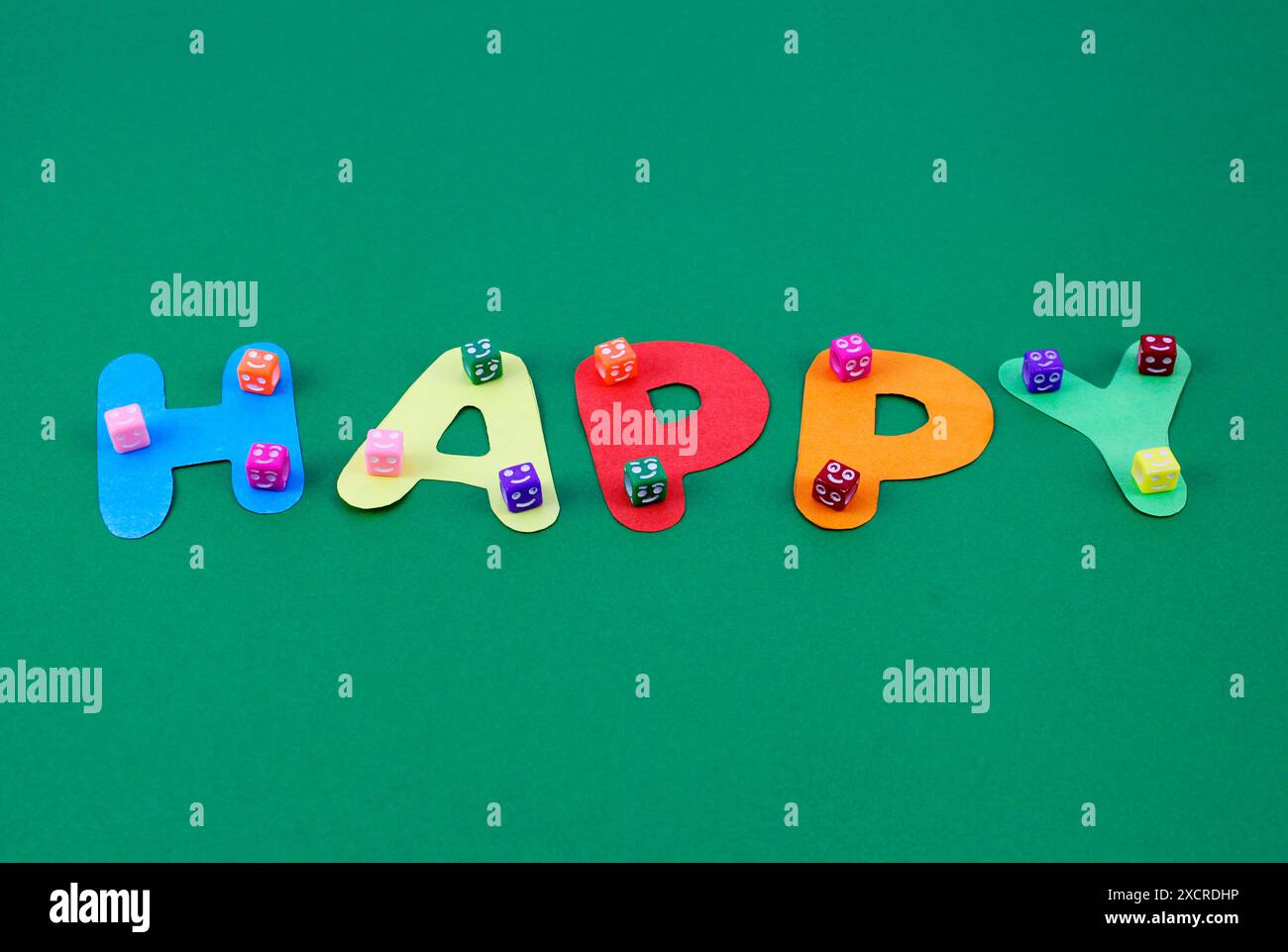 Happy face over word hi-res stock photography and images - Alamy