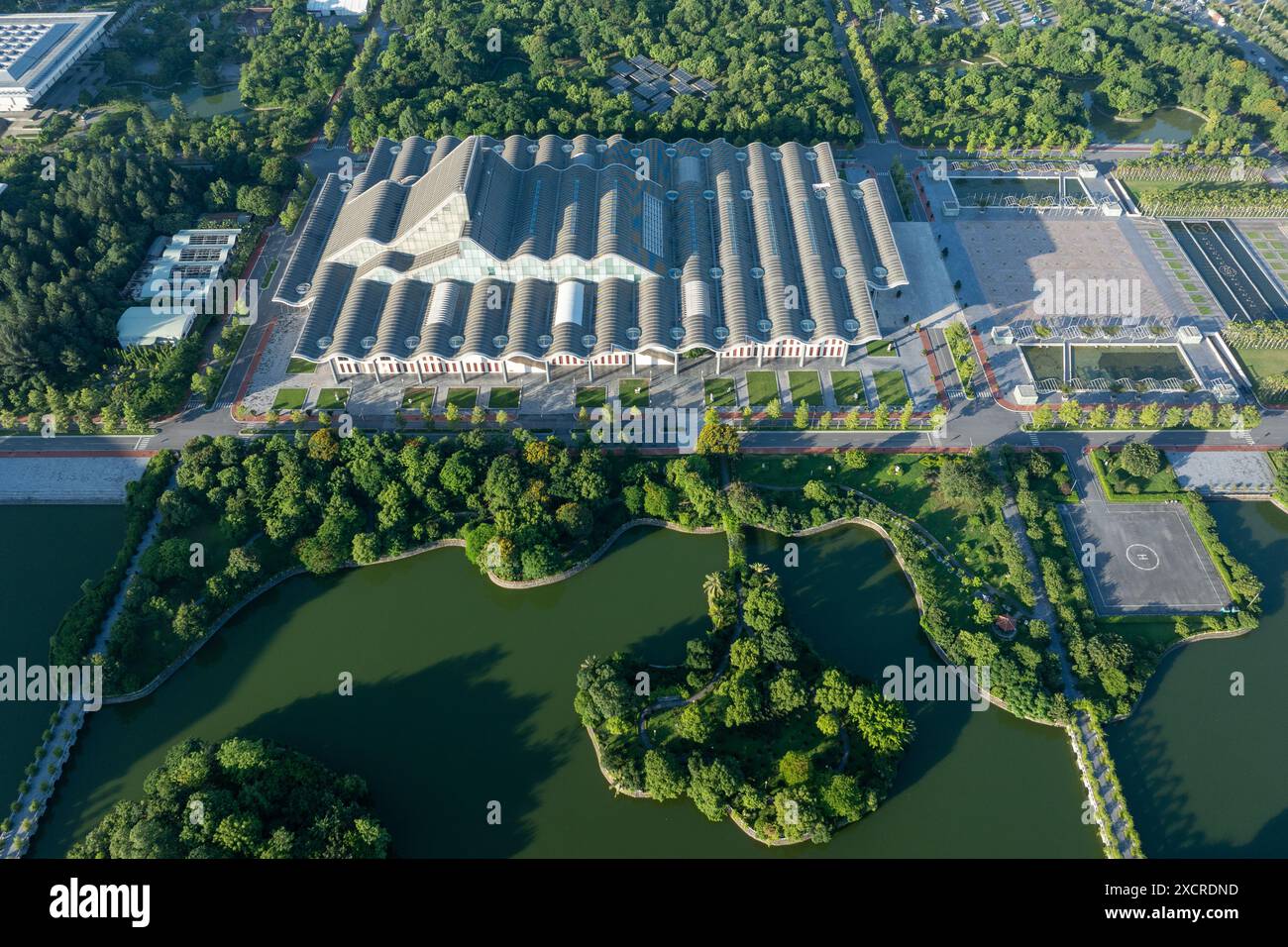 Aerial skyline view of Hanoi city, Ring road 3 Pham Hung street Stock ...