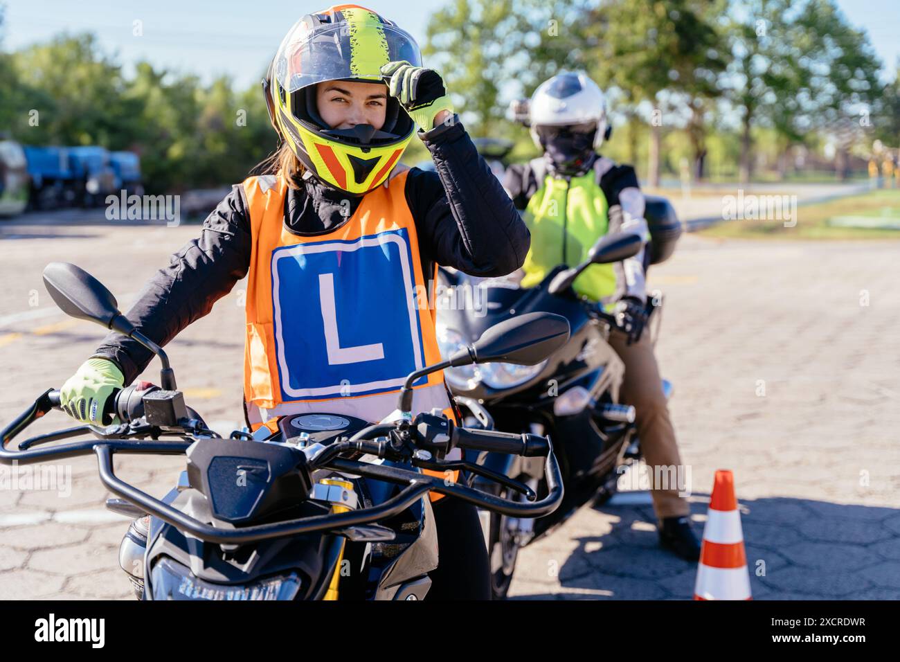 Motorbike training school hi-res stock photography and images - Alamy