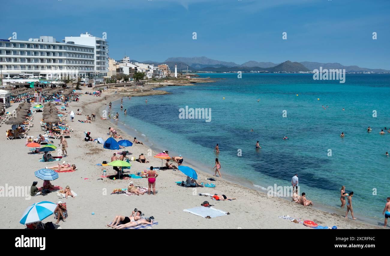 Son Bauló beach.Can Picafort.Mallorca island.Spain Stock Photo - Alamy