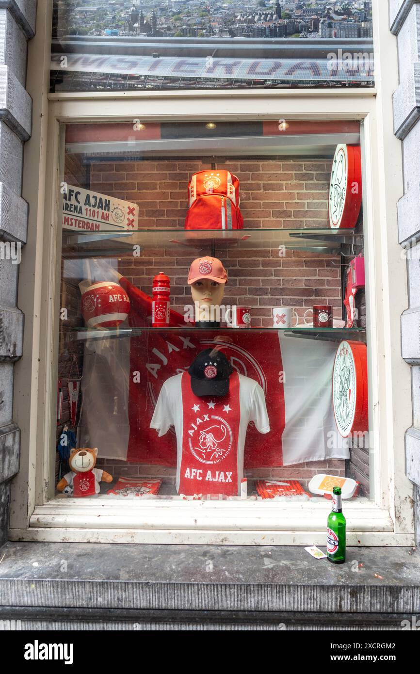 Amsterdam, The Netherlands. Ajax football club merchandise on sale in a ...