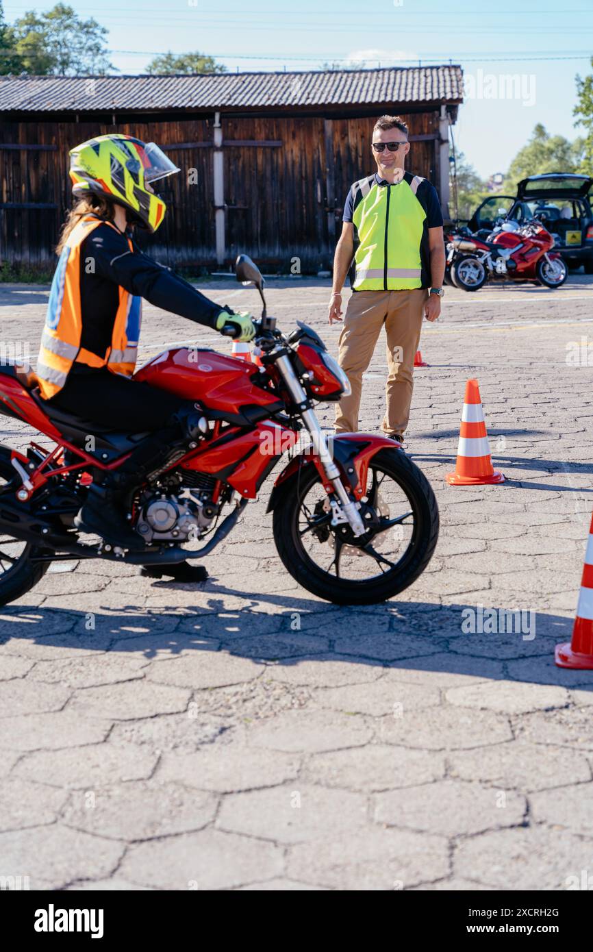 Motorcycle riding instructor student hi-res stock photography and ...
