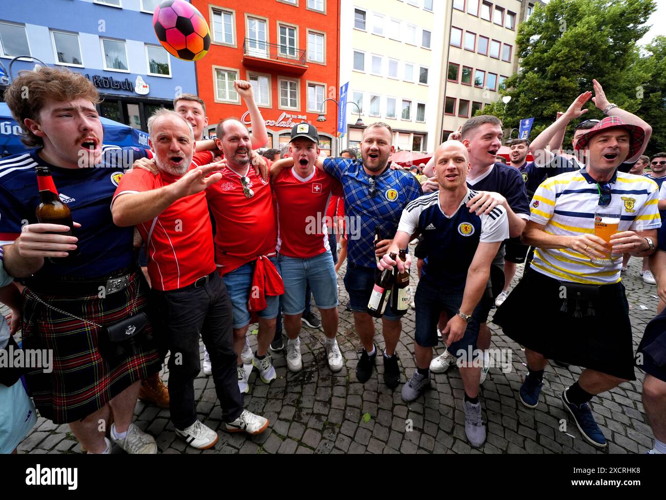 Scotland and Switzerland fans in Cologne, Germany. Scotland will face ...