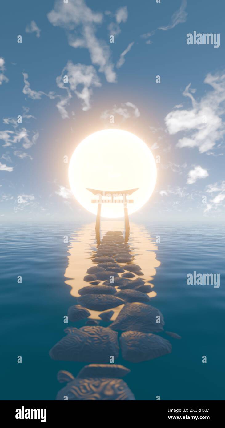 Vibrant abstract representation serene hi-res stock photography and ...