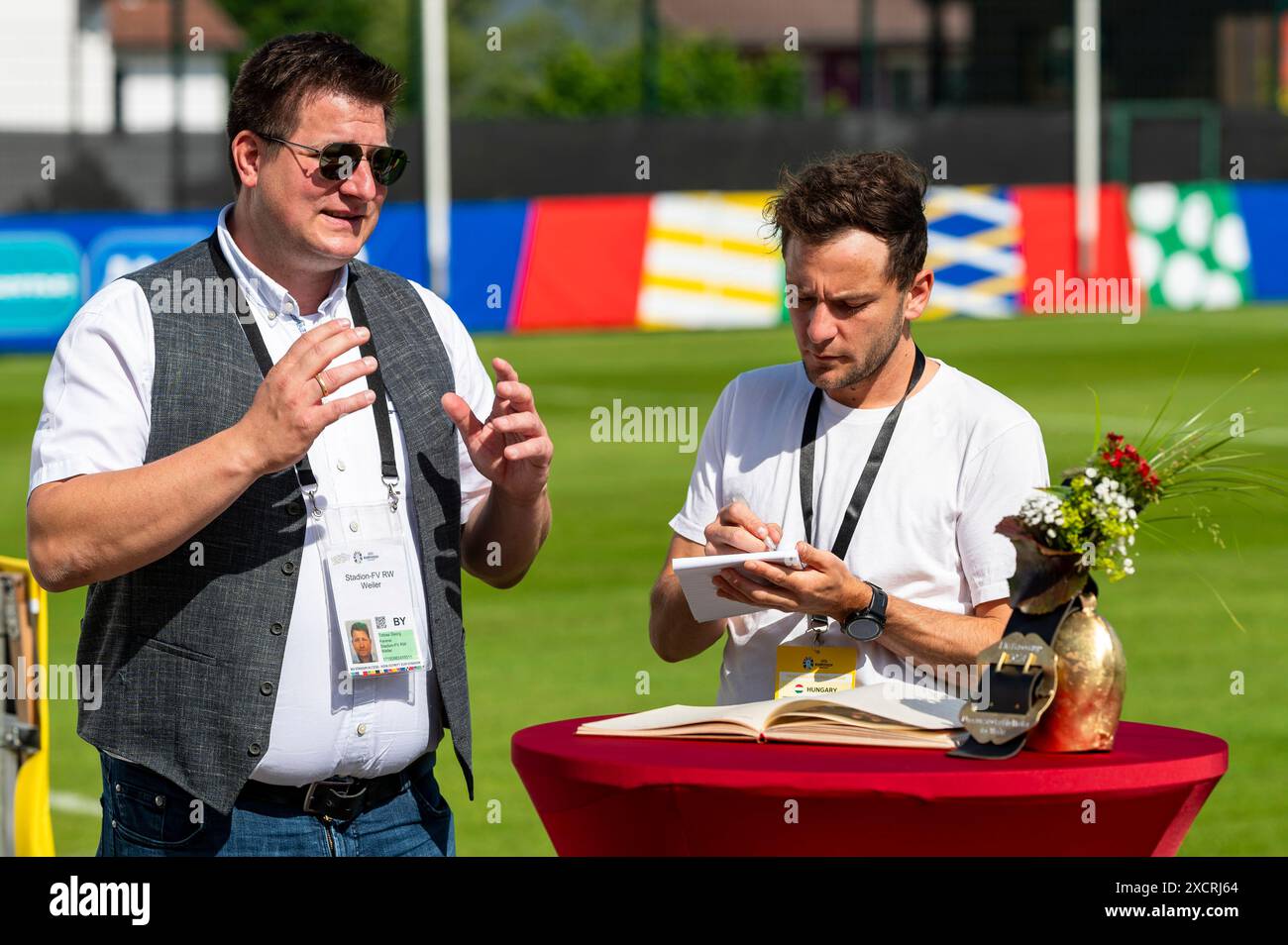 Tobias Paintner im Interview mit Lukas Huber Stock Photo - Alamy