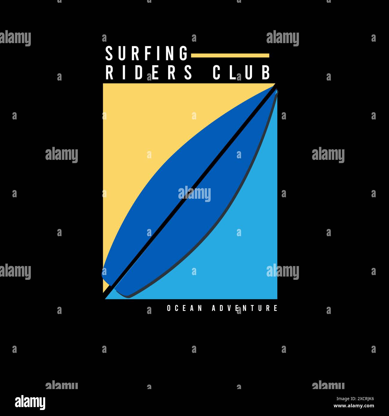 Surfing Riders club modern minimal poster design Stock Vector Image ...