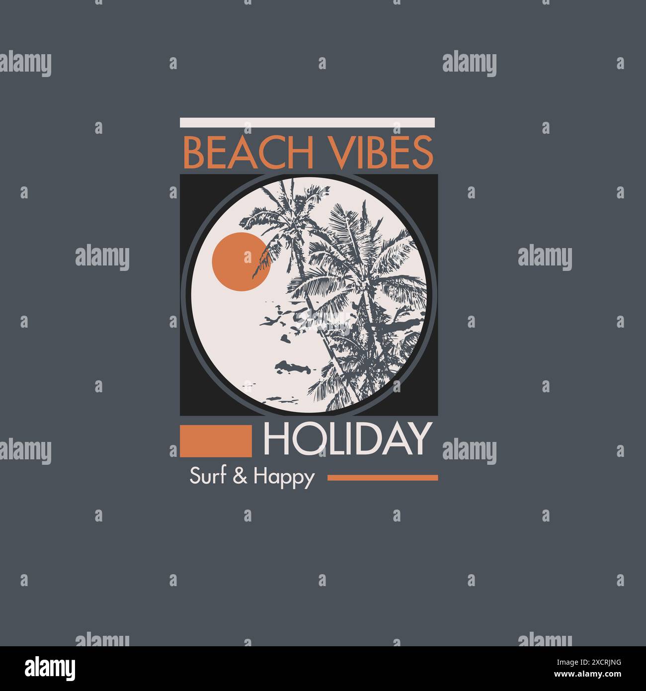 Happy vibes tee Stock Vector Images - Alamy