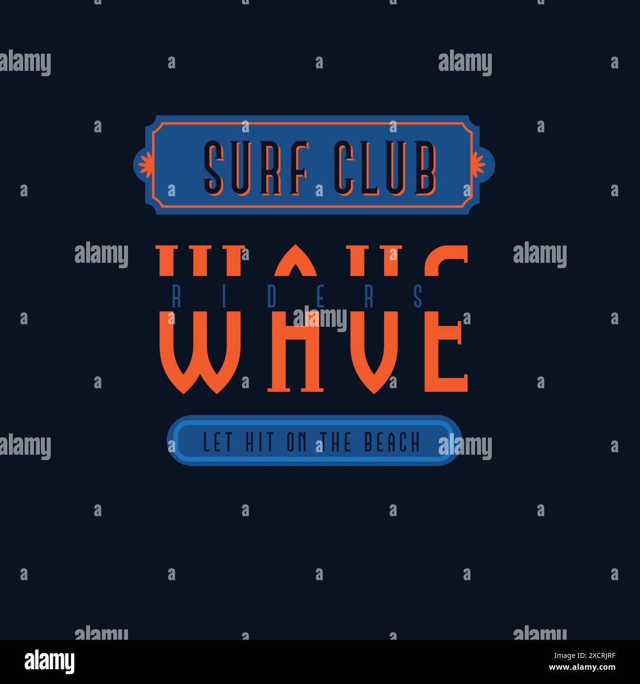 Surf shop vintage surf board typography t shirt design Stock Vector ...