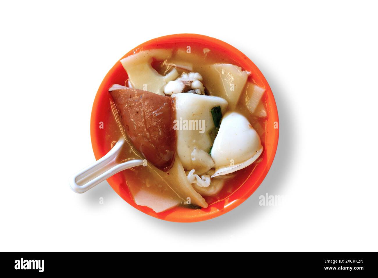 The Huazhi soup is a popular seafood food sold in Taiwanese markets and ...