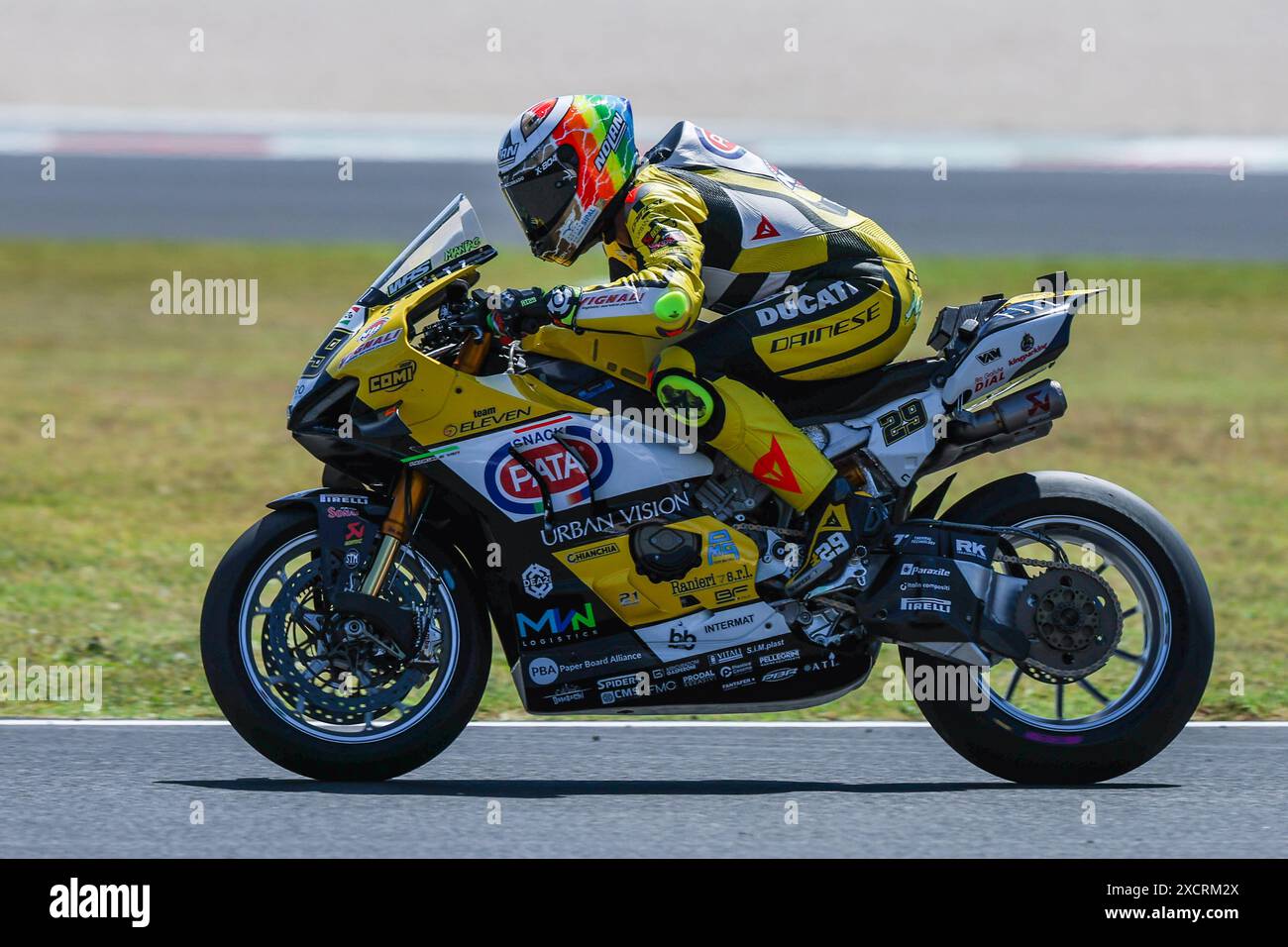Andrea Iannone of Team Goeleven with Ducati Panigale V4R seen in action ...