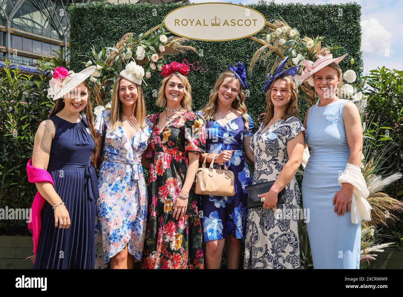 Ascot, Berkshire, UK. 18th June, 2024. Racegoers on day 1 of Royal ...