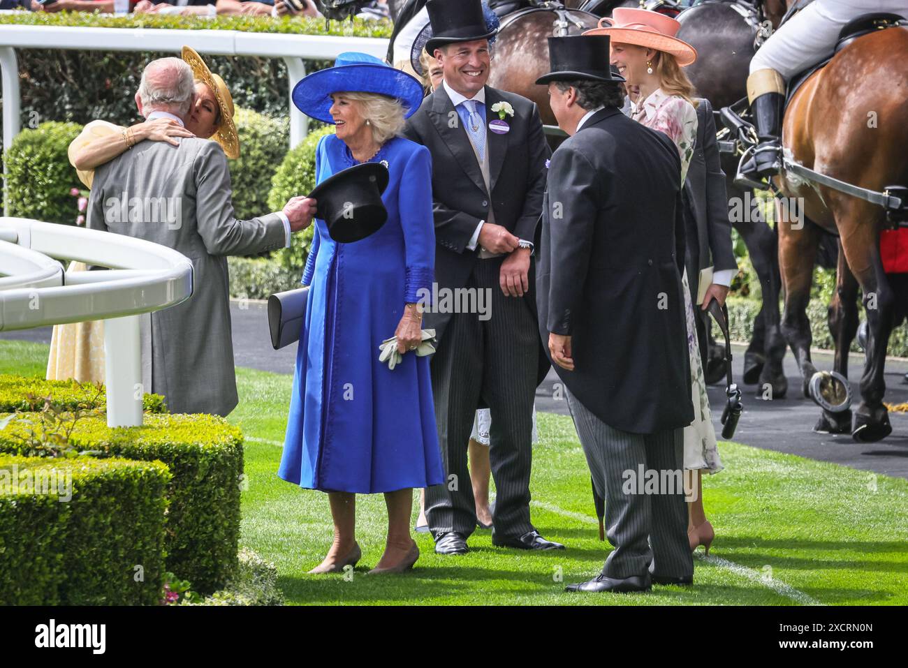Ascot, Berkshire, UK. 18th June, 2024. King Charles III and Queen ...