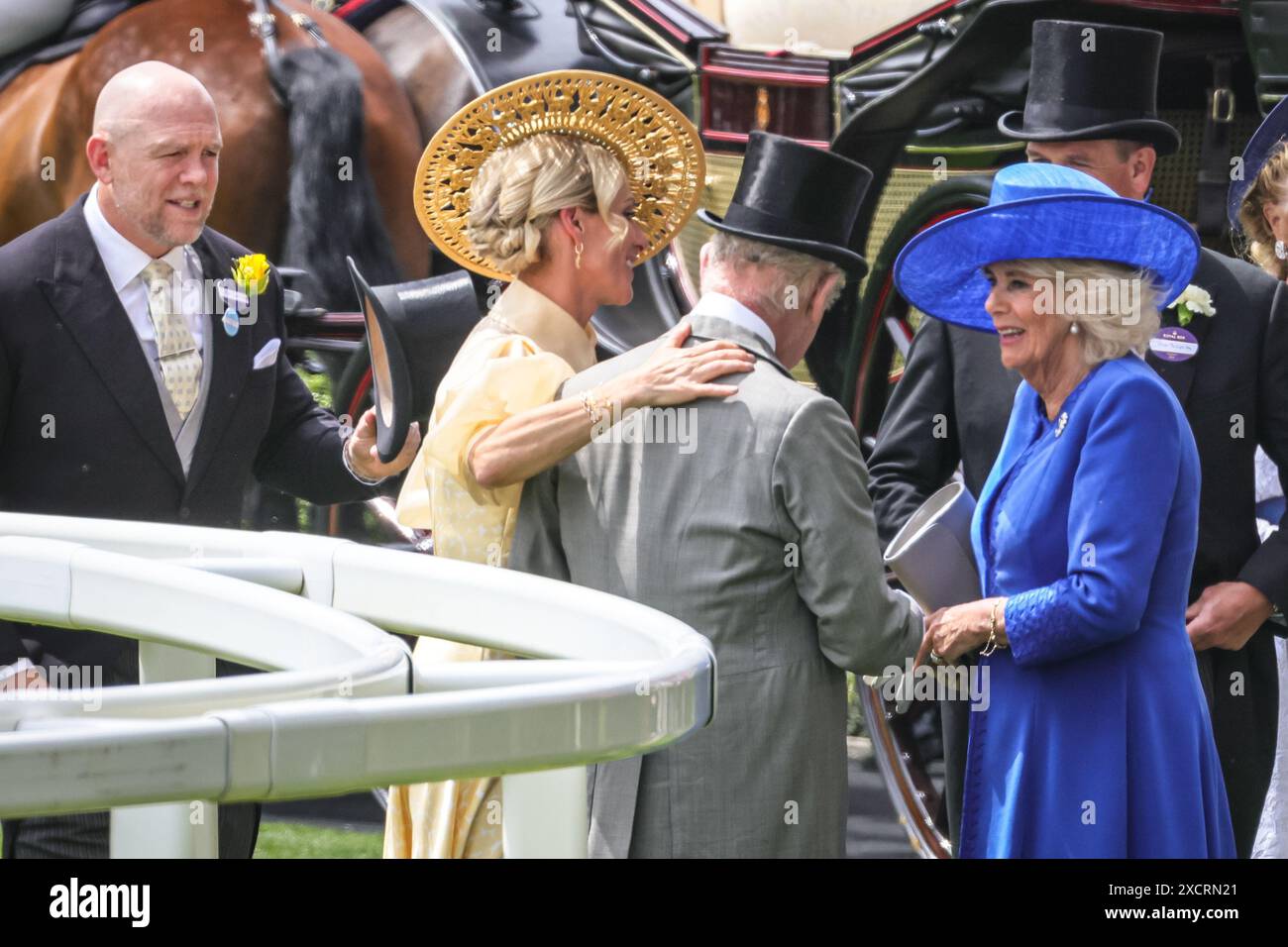 Ascot, Berkshire, UK. 18th June, 2024. King Charles III and Queen ...