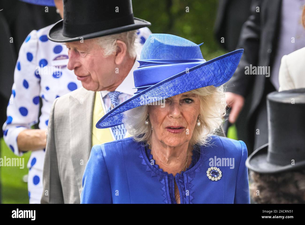 Ascot, Berkshire, UK. 18th June, 2024. King Charles III and Queen ...