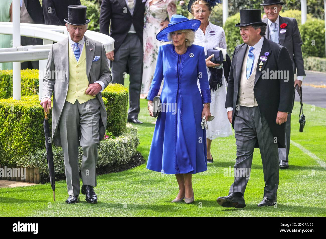 Ascot, Berkshire, UK. 18th June, 2024. King Charles III and Queen ...