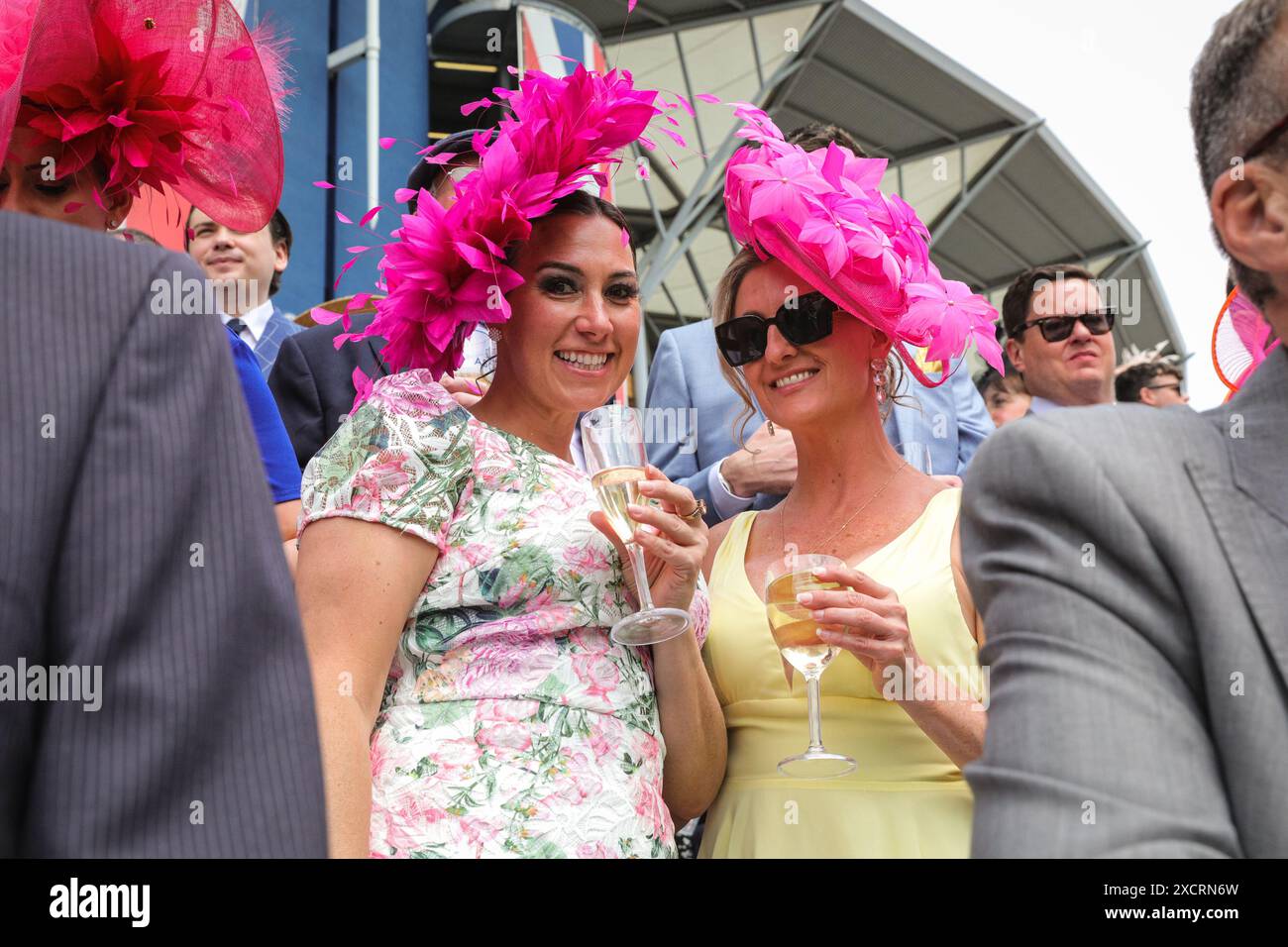 Ascot, Berkshire, UK. 18th June, 2024. Racegoers on day 1 of Royal ...