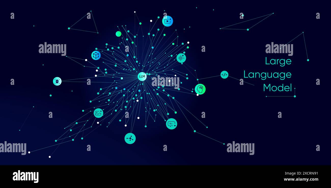 Illustration of abstract stream. Artificial intelligence. Big data, technology, data transfer ...