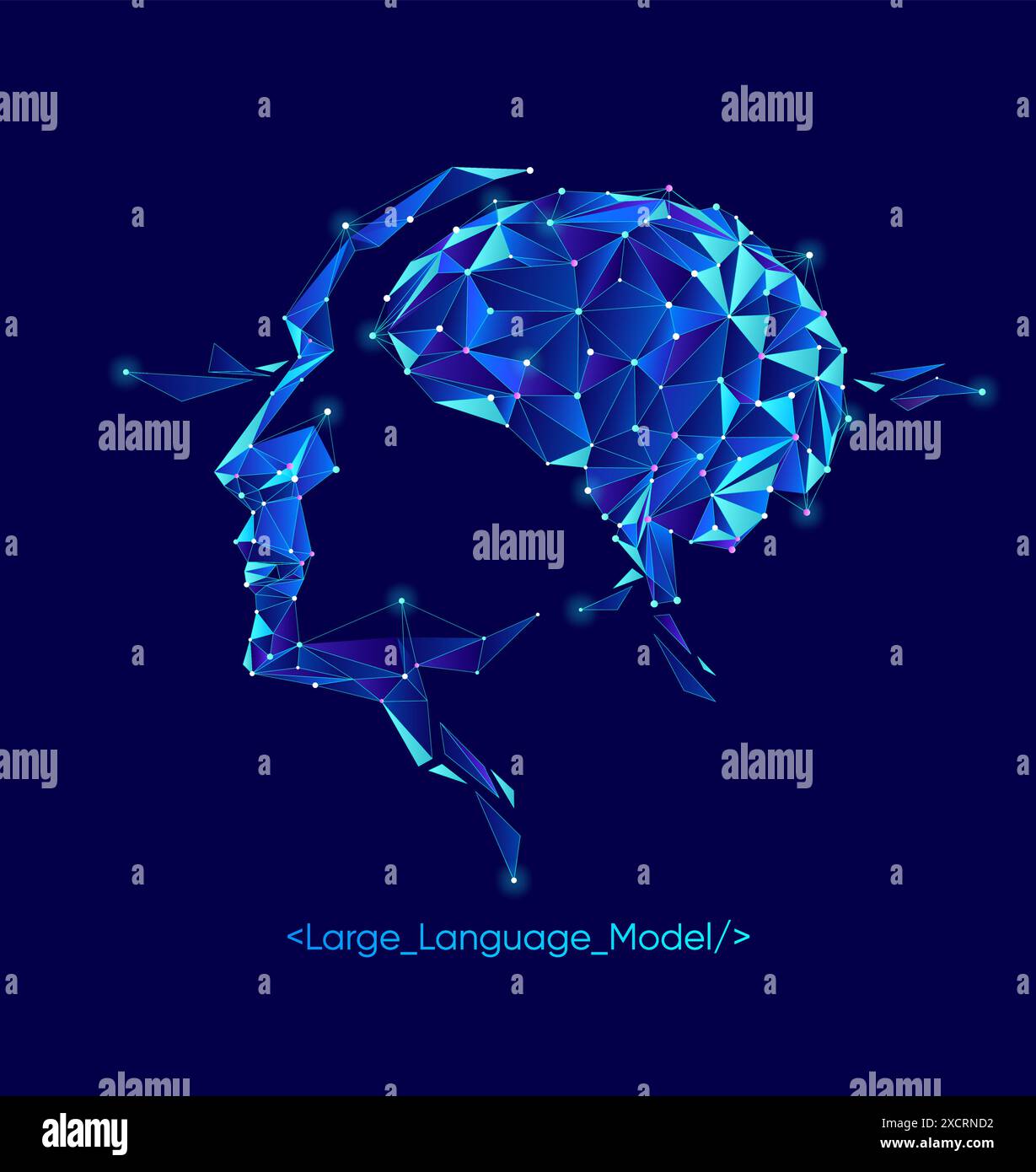 Illustration Of Abstract Stream Artificial Intelligence Big Data Technology Data Transfer