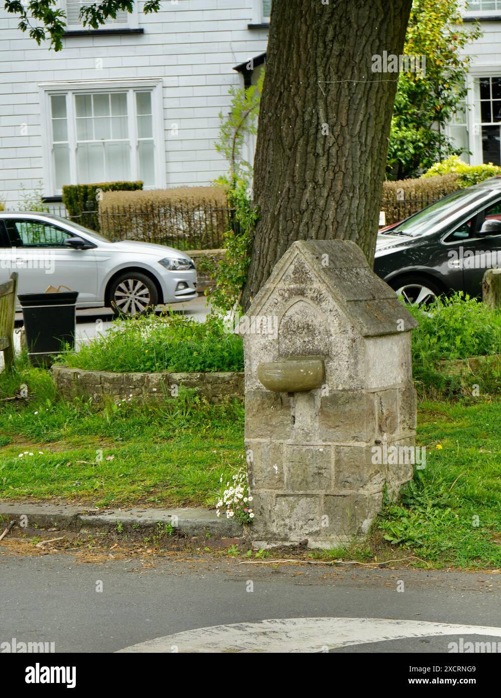 Vintage stone drinking fountain erected in 1911 for the Coronation of ...