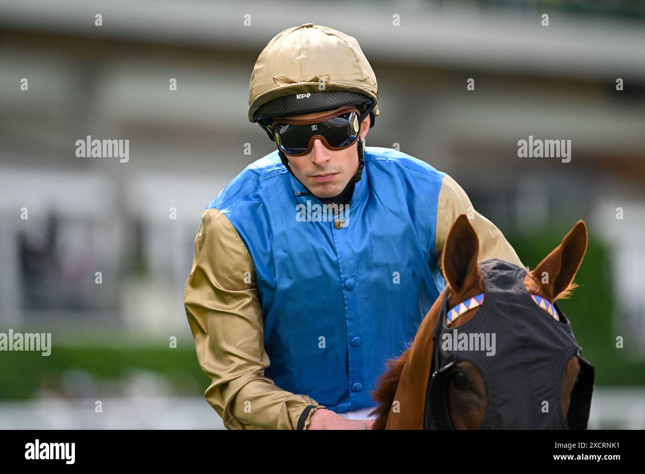 Ascot, UK. 18 June, 2024. James Doyle onboard Rogue Lightning before ...