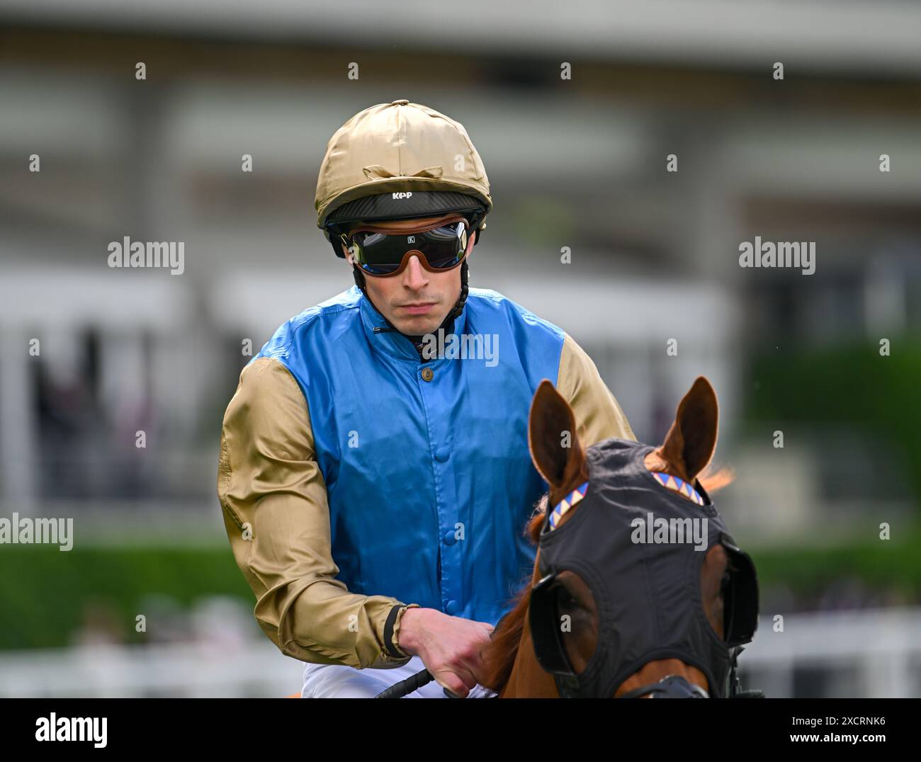 Ascot, UK. 18 June, 2024. James Doyle onboard Rogue Lightning before ...