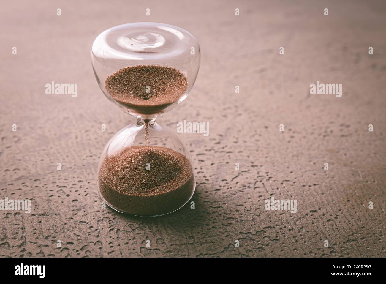 Hourglass, concept of Life time passing or Time management in vintage ...