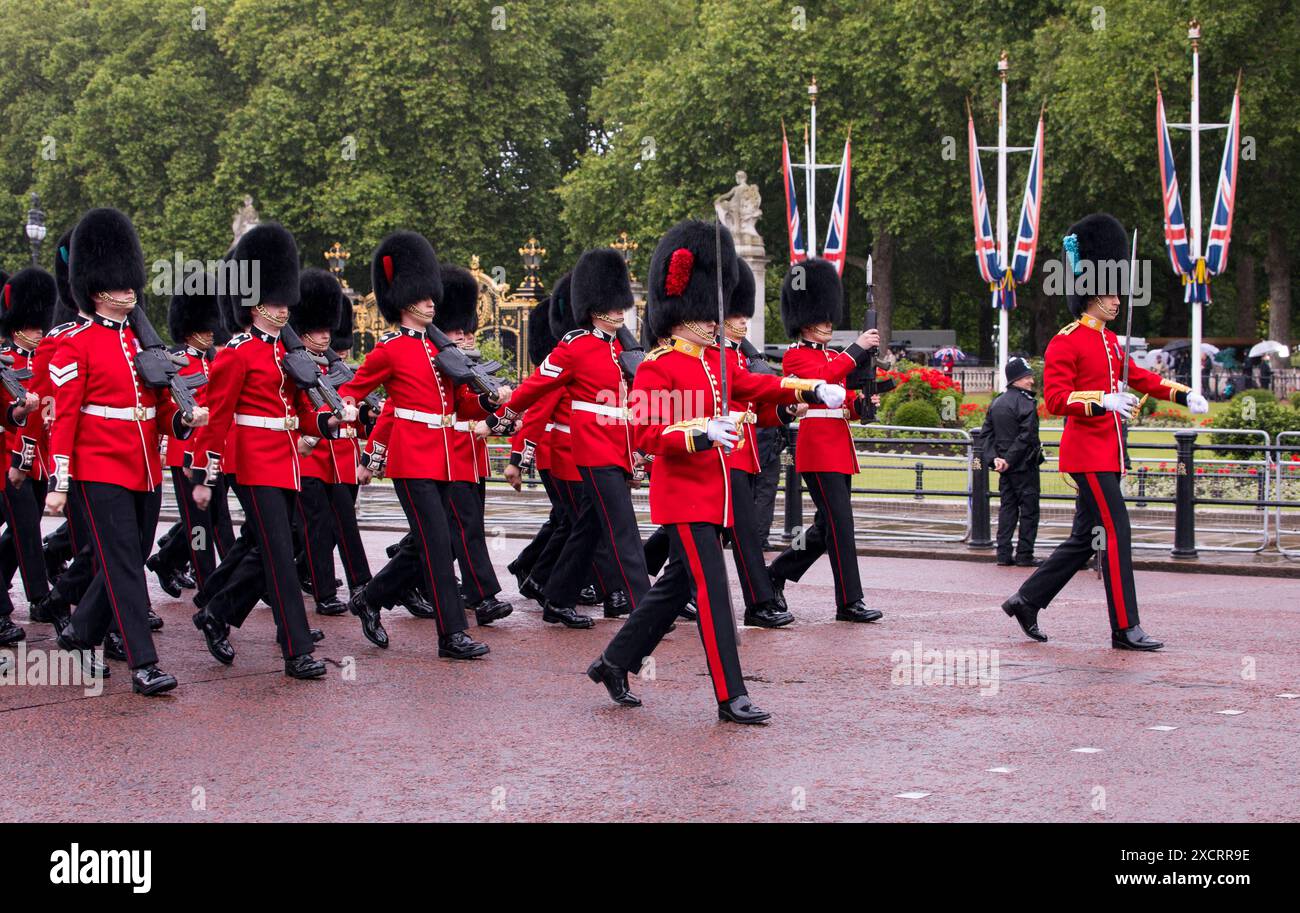 Guards Marching with Rifles Trooping The Colour Color The Mall London ...