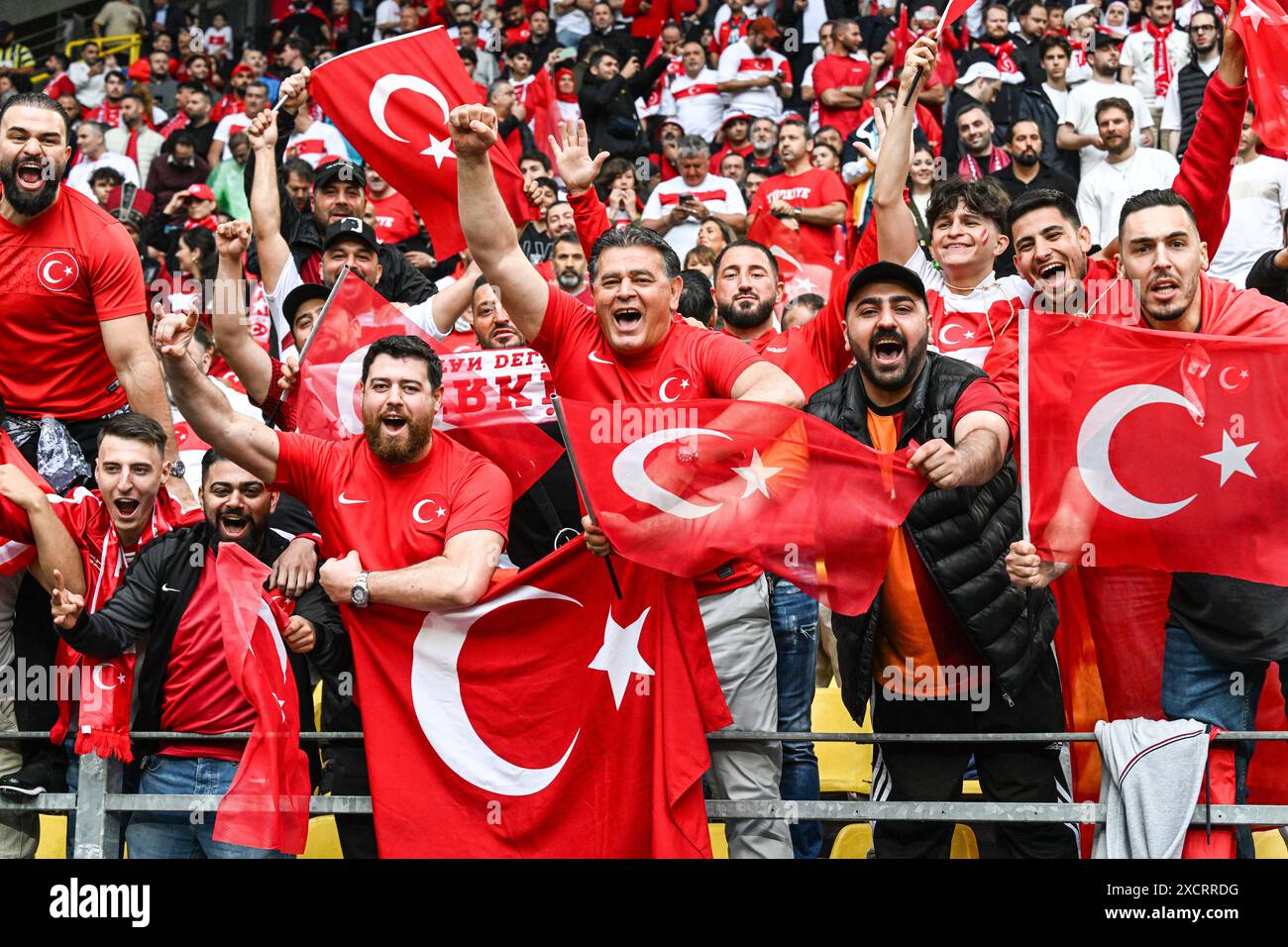 Dortmund - Turkey fans during the UEFA EURO 2024 group F match between ...