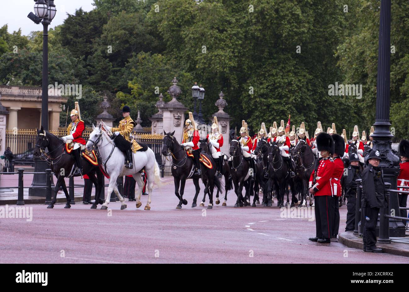 Mounted Lifeguards Trooping The Colour Color The Mall London 2024 Stock ...