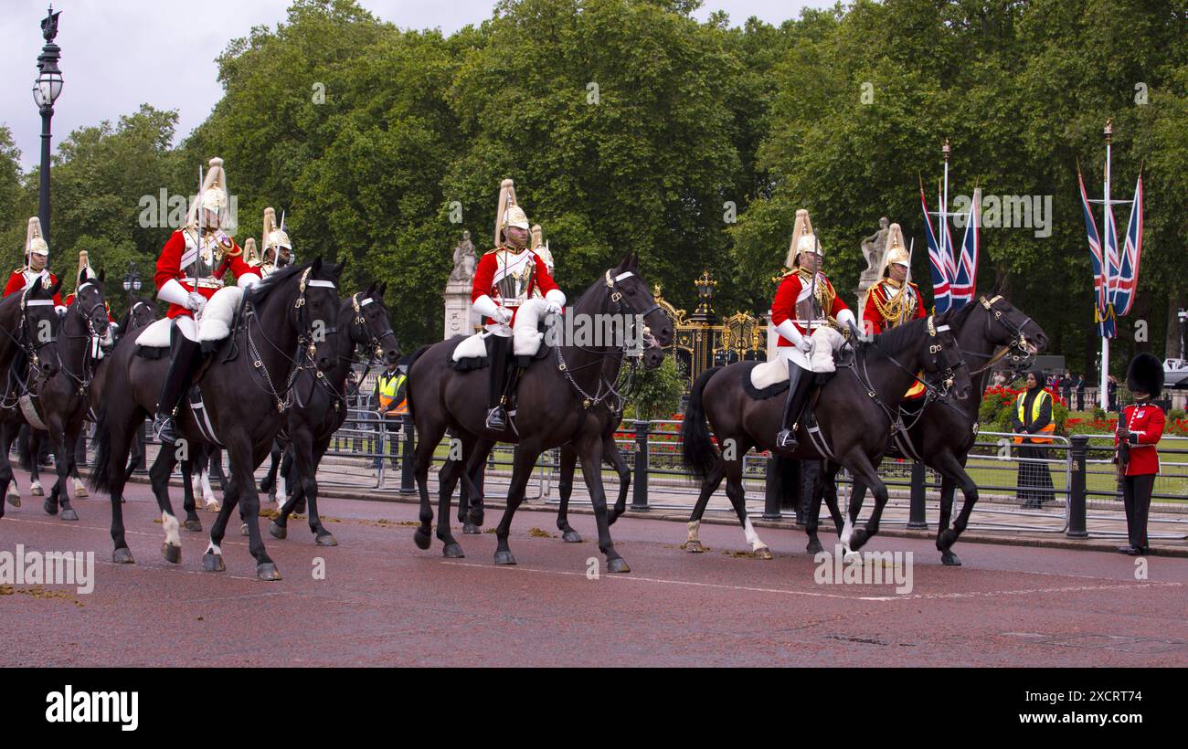 Mounted Lifeguards Trooping The Colour Color The Mall London 2024 Stock ...