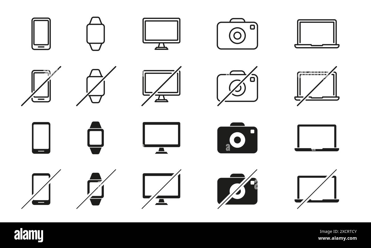 Cellular device ban Stock Vector Images - Alamy