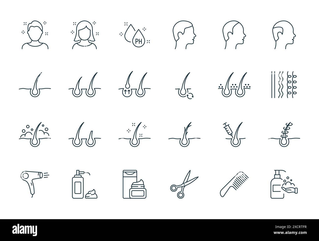 Treatment and Problem of Hair. Hair Care and Loss Problem. Shampoo ...