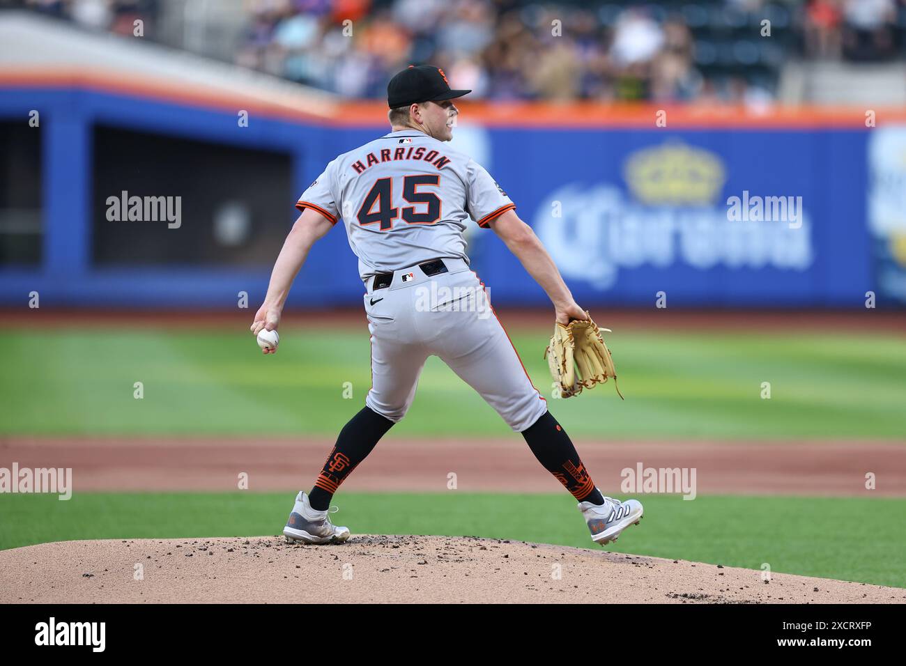 San Francisco Giants starting pitcher Kyle Harrison #45 throws during ...