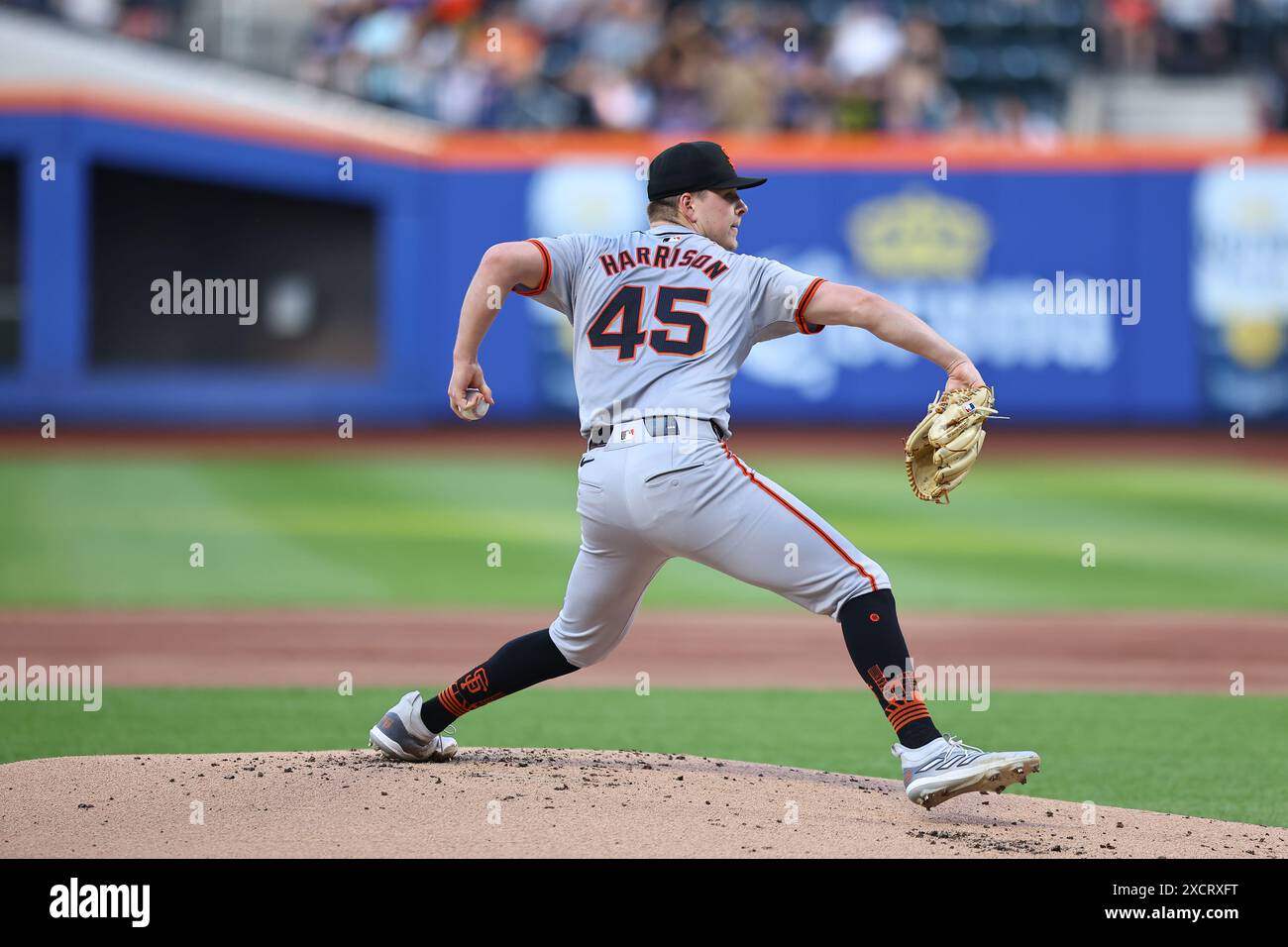 San Francisco Giants starting pitcher Kyle Harrison #45 throws during ...