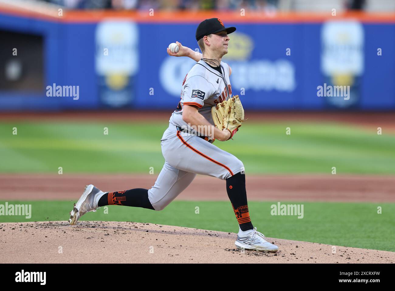 San Francisco Giants starting pitcher Kyle Harrison #45 throws during ...
