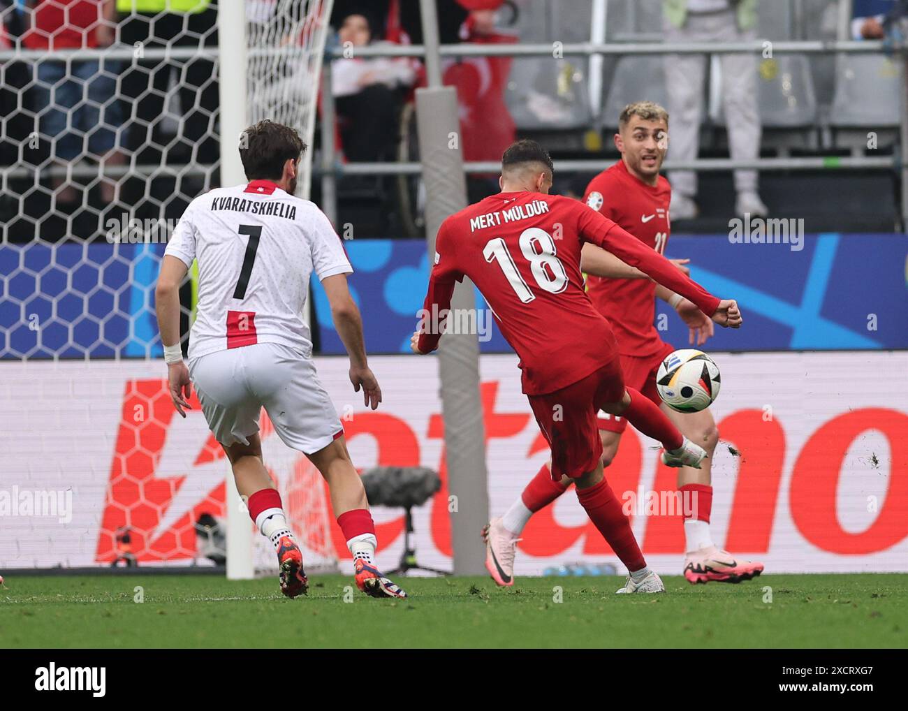 Dortmund, Germany. 18th June, 2024. Mert Muldur of Turkey scores the ...