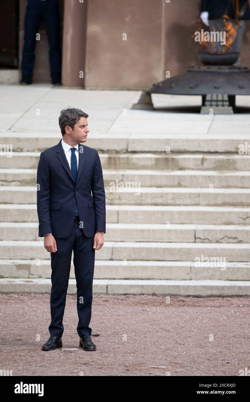 French President Emmanuel Macron and France's Prime Minister Gabriel ...