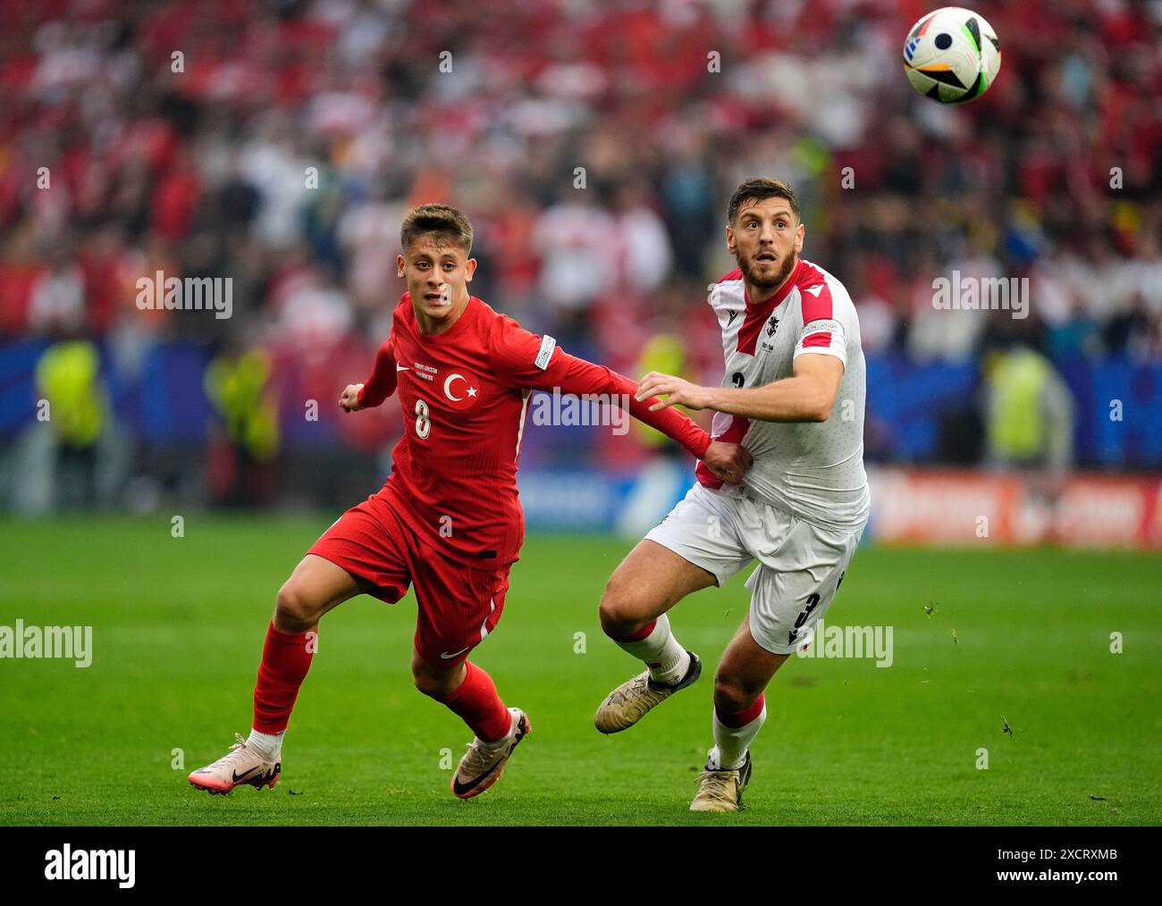 Turkey’s Arda Guler in action against Georgia's Lasha Dvali during the ...