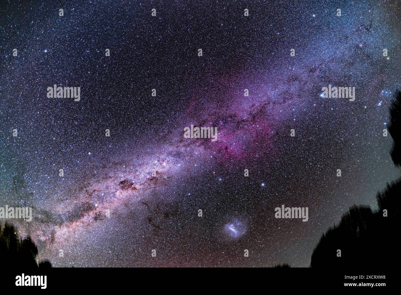 This fish-eye lens view takes in the southern Milky Way, from Scorpius ...
