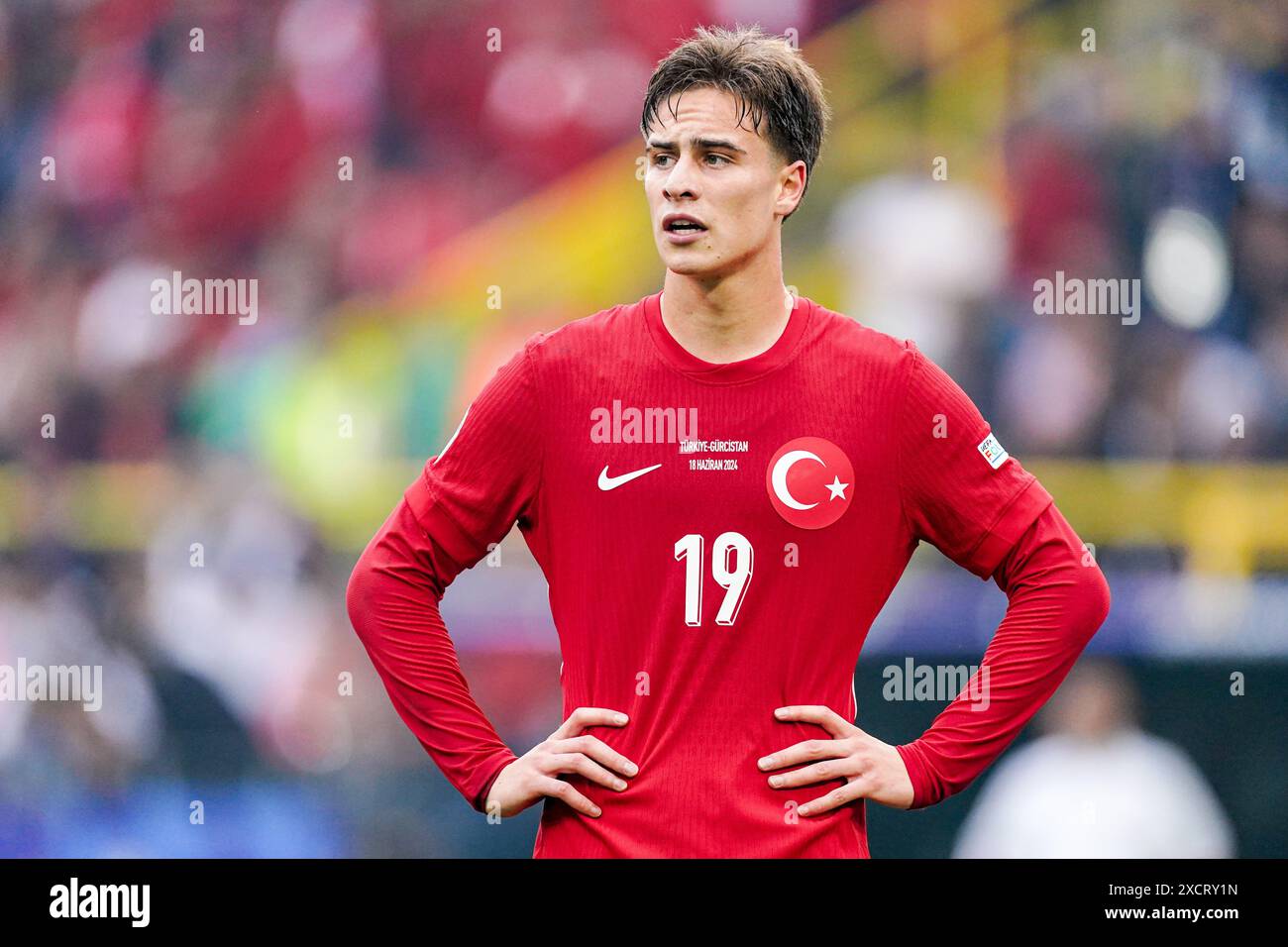 DORTMUND, GERMANY - JUNE 18: Kenan Yildiz of Turkiye looks on during ...