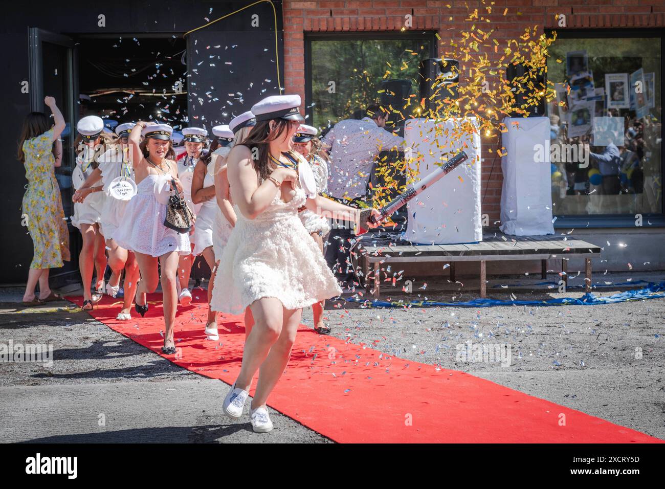 Stockholm, Sweden. 18th June, 2024. High school graduation day in ...
