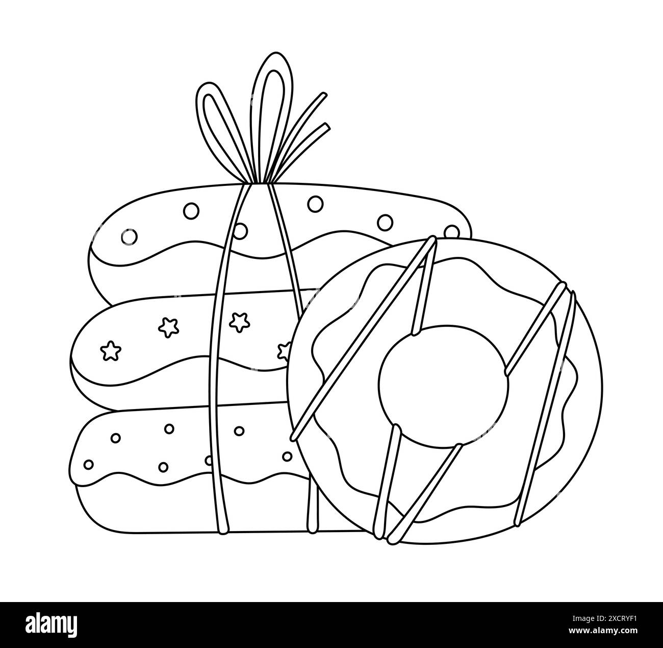 Coloring Page For Adults And Children - Stress Relief Donut Coloring ...