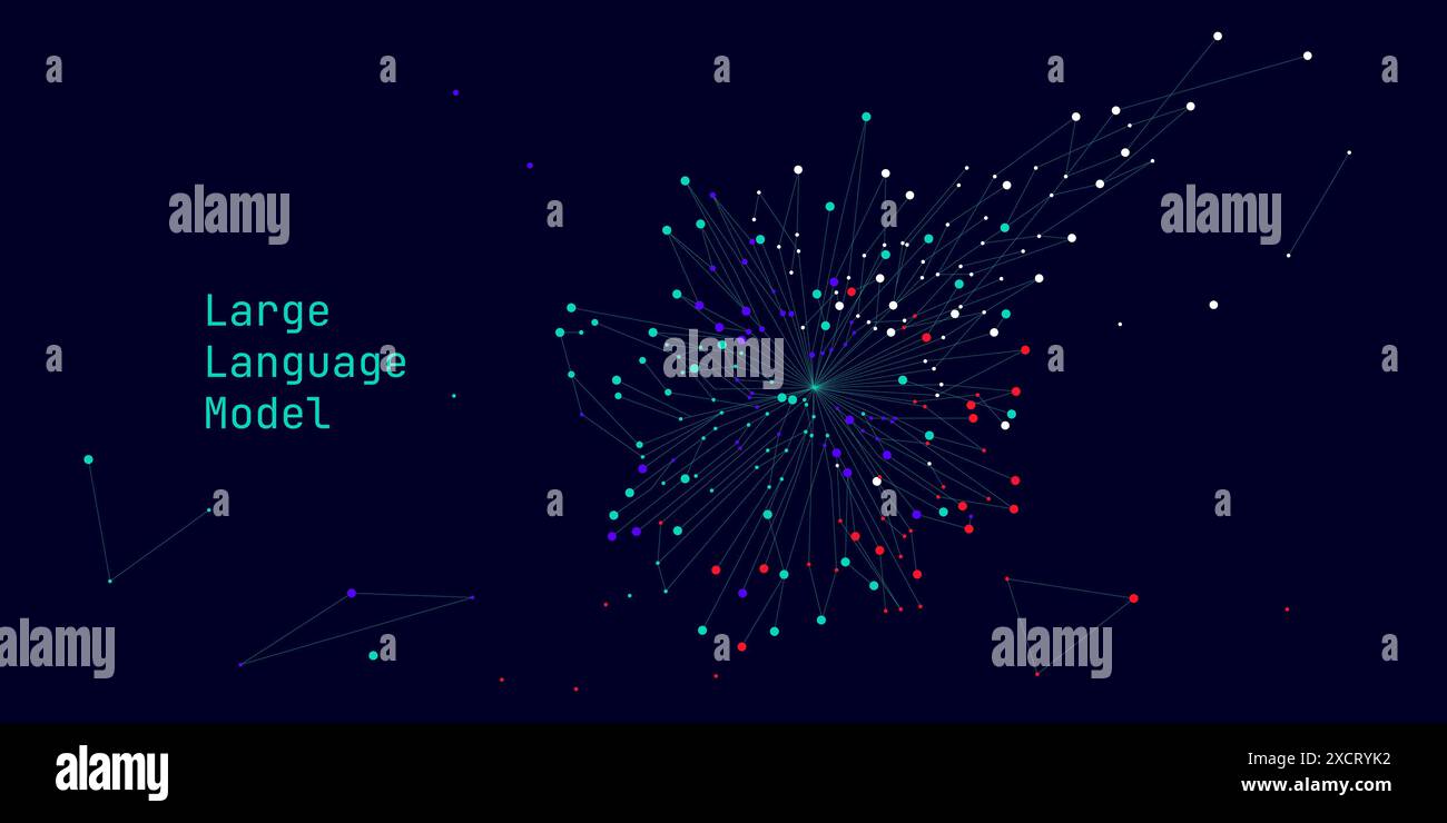 Illustration of abstract stream. Artificial intelligence. Big data ...