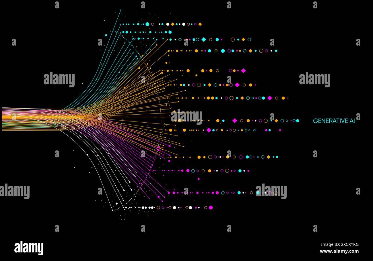 Illustration of abstract stream. Artificial intelligence. Big data ... Illustration of abstract stream. Artificial intelligence. Big data ...